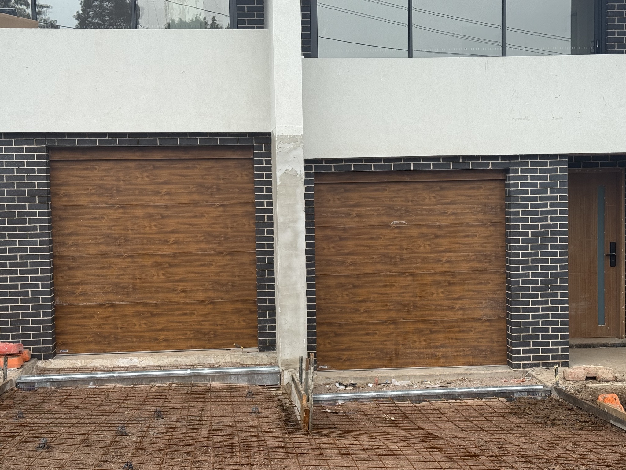 golden oak madison smooth sectional doors - Aussie Garage Doors